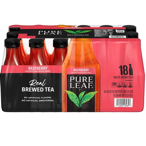 Pure Leaf Real Brewed Tea Raspberry Pack 16 9 Fl Oz 18 Pk