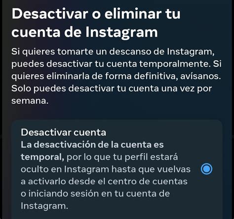 comment supprimer temporairement un compte sur instagram