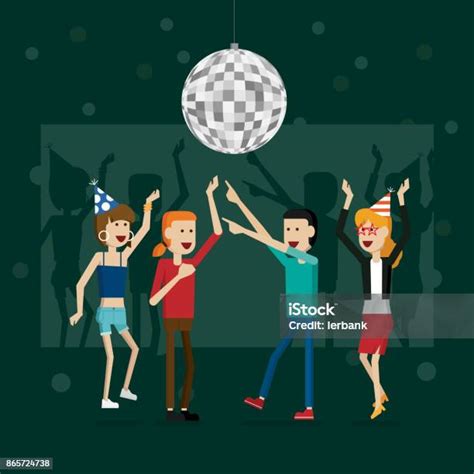 새 해 복 많이 받으세요 파티 사람과 휴일 축 하 하 벡터 일러스트 레이 션 12월에 대한 스톡 벡터 아트 및 기타 이미지 12월 계절 공휴일 Istock