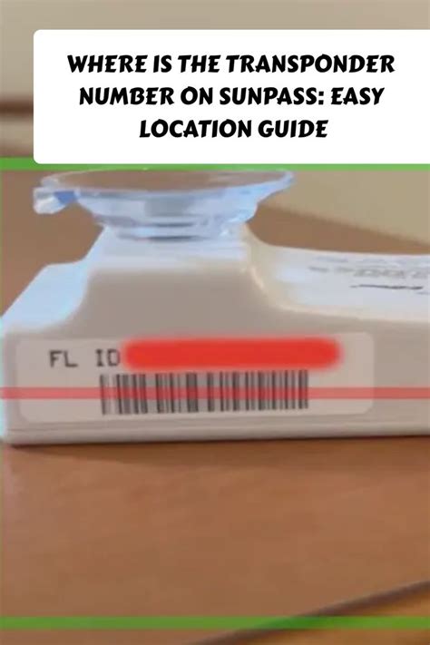 Where Is The Transponder Number On Sunpass Easy Location Guide Numbers Accounting Locations
