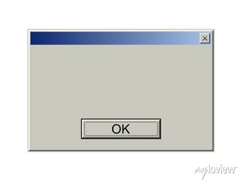 Old Computer Window With Error Message Retro Pc Interface With • Adesivos Para A Parede Jogador