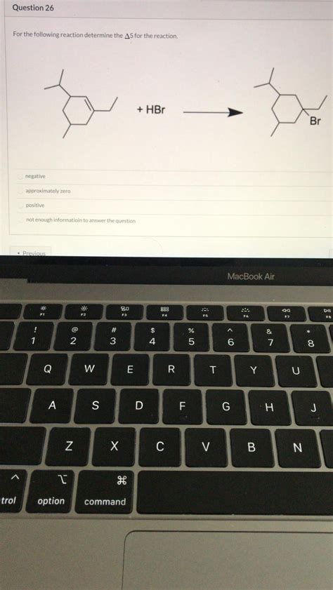 Solved Question 26 For The Following Reaction Determine The