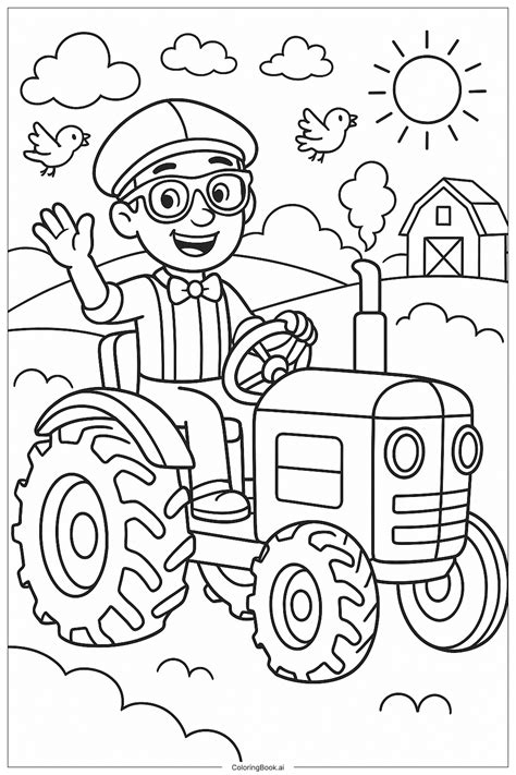 Blippi Making A Silly Face Coloring Page Free Pdfandpng Printable