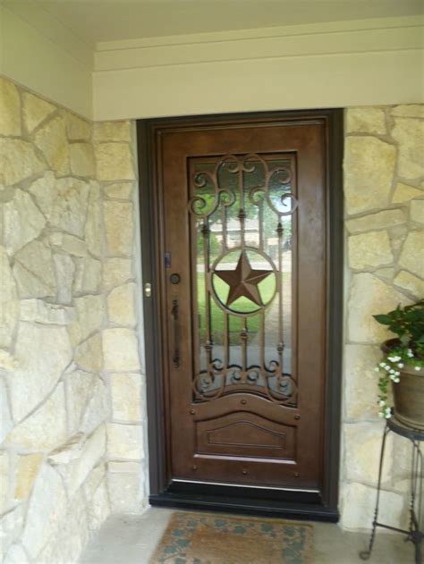 Rustic Texas Star Iron Door