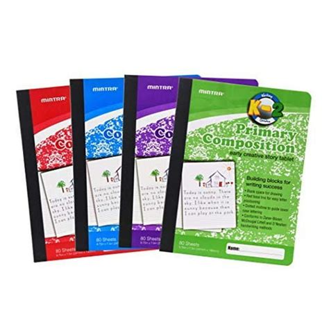 Mintra Office Composition Notebooks 4667 Primary Ruled Paper 80