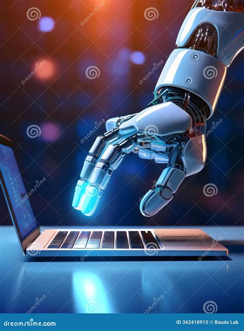 Ai Robot Using Cyber Security To Protect Information Privacy Royalty Free Illustration