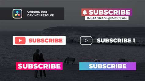 Youtube Subscribe Davinci Resolve Elements Ft Subscribe Button And Subscribe Envato