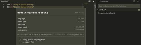 python scopes for quoted strings are not correct · issue 66438 · microsoft vscode · github