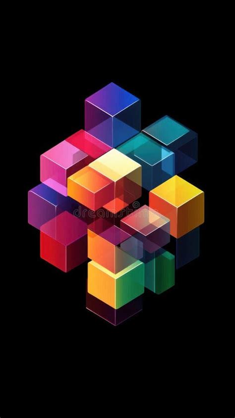 Explore Vibrant Colorful Cubes A Dynamic 3d Geometric Pattern Stock Illustration Illustration
