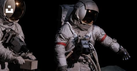 달 표면에 서있는 두 명의 우주 비행사 사진 Unsplash의 무료 우주비행사 이미지