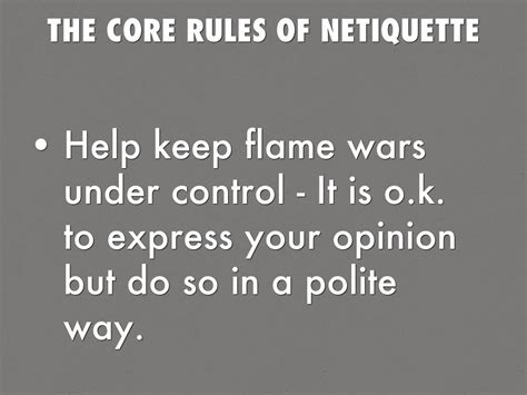 The Core Rules Of Netiquette By Eplants
