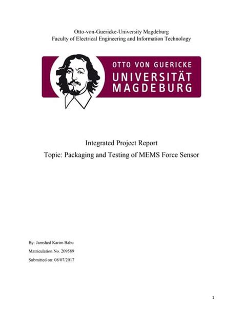 Packaging And Testing Of Mems Force Sensor Pdf