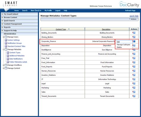 manage metadata additional metadata smartcabinet support