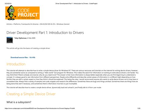 Driver Development Part 1 Introduction To Drivers Code Project