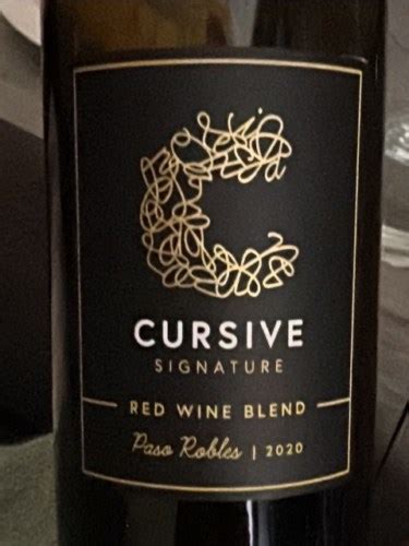 Cursive Signature Red Blend Vivino English
