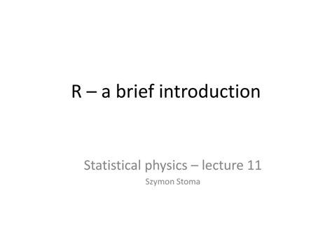 ppt introduction to r statistical programming language powerpoint presentation id 3095119