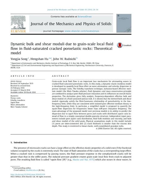 Pdf Dynamic Bulk And Shear Moduli Due To Grain Scale Local