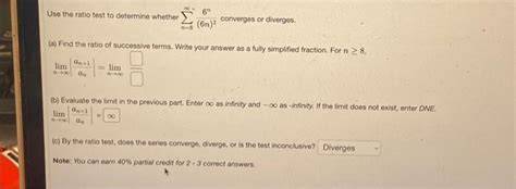 Solved Use the ratio test to determine whether n n ² n Chegg com