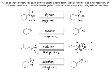 Solved 1 1 Pt 025pt Each For Each Of The Reactions
