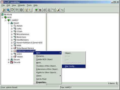 Novell Documentation Saml Extension For Novell Ichain Creating And Configuring The