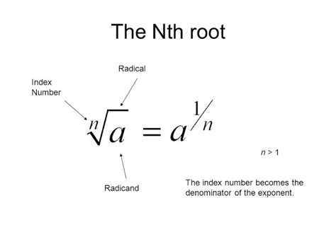 Definition Of N Th Rootroot[n] A A 1 N Why N Belongs To N Askiitians