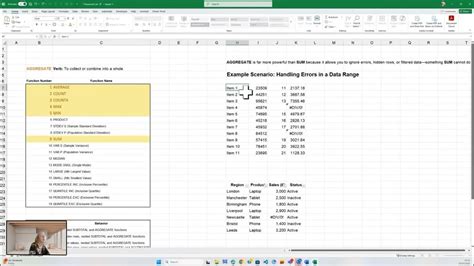 Excel Aggregate Function Explained Handle Errors And Hidden Data Like A Pro Youtube