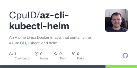 github cpuid az cli kubectl helm an alpine linux docker image that