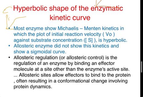 Solved Hyperbolic Shape Of The Enzymatic Kinetic Curve Most