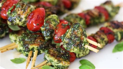 Grilled Pesto Chicken Kabobs Recipe Hk