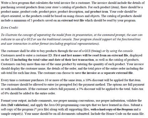 Solved Write A Java Program That Calculates The Total Chegg