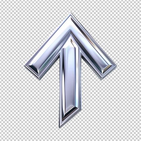 Png Metallic 3d Arrow Pointing Premium Ai Generated Psd