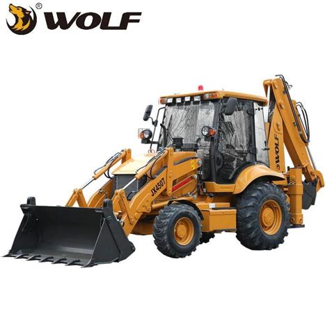 Wolf Jx4507 Small Front Wheel And Big Back Wheel Backhoe Loader With Ce Backhoe Loader And