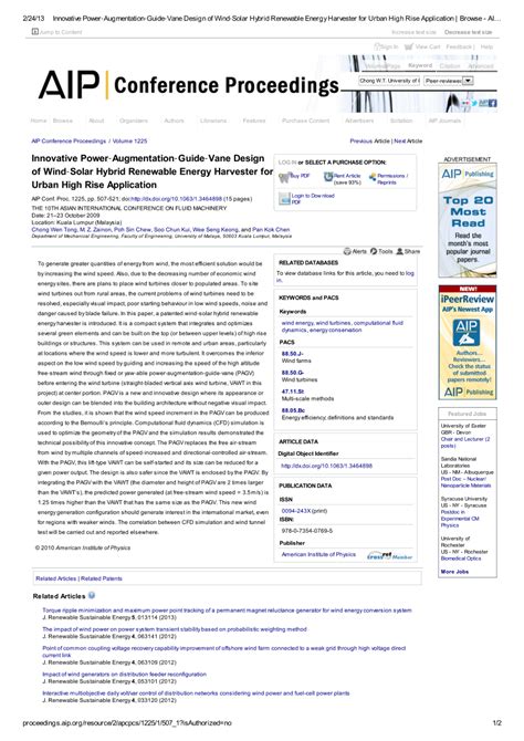 Pdf Innovative Power‐augmentation‐guide‐vane Design Of Wind‐solar Hybrid Renewable Energy