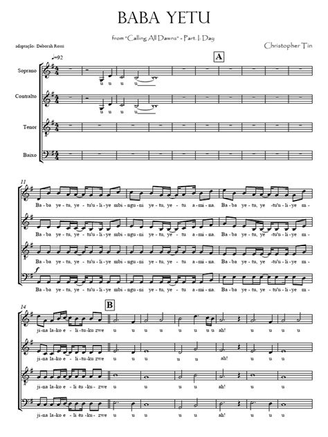 Baba Yetu Satb Pdf