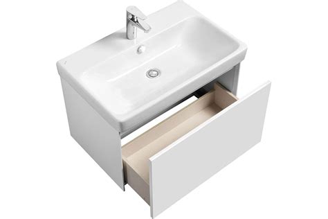 Тумба AQUATON Асти 70 белый матовый/белый глянец (БЕЗ УМЫВАЛЬНИКА ...