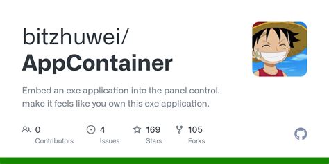 Github Bitzhuwei Appcontainer Embed An Exe Application Into The