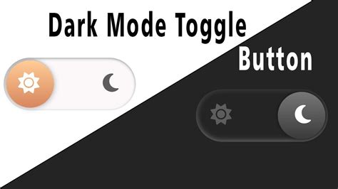 Dark Mode Toggle Button Using Html And Css Youtube