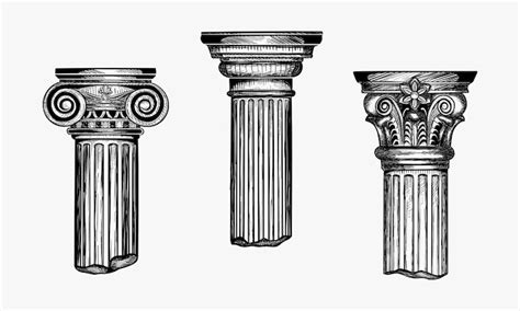 Premium Vector Hand Drawn Set Architectural Classical Orders Sketch