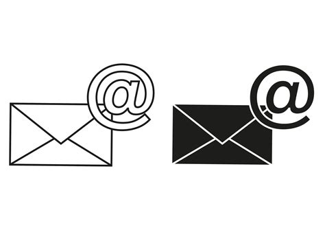 Black And White Email Flat Icon Vector On White Background 14044785