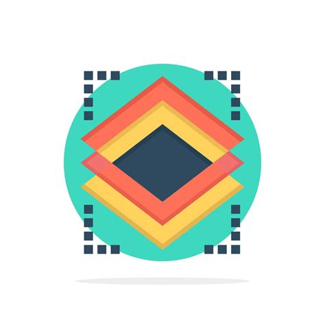 Layers Object Layer Server Abstract Circle Background Flat Color Icon