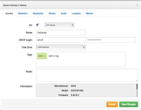 enabling axis onvif support