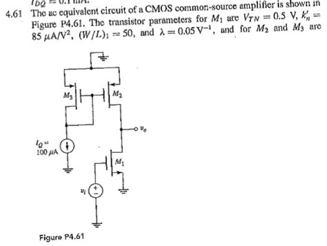 Solved The Ac Equivalent Circuit Of A CMOS Chegg Com