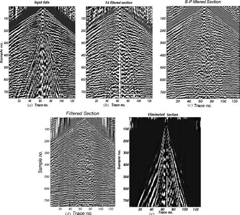 A Section Of The Raw Shot Gather Seismic Data B The Section