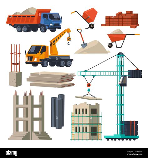 Construction Machines And Equipment Set Stock Vector Image And Art Alamy