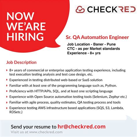 Checkred On Linkedin Growingteam Hiringimmediately Hiring Qa
