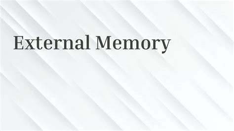 External Memory PPTX