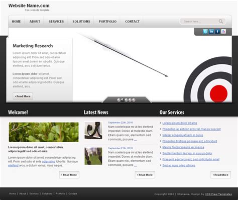 Corporate Website CSS Template With Attractive Slider Website CSS Templates