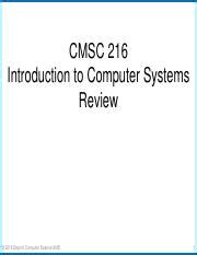 CMSC Introduction To Computer Systems Review Final Exam Course Hero
