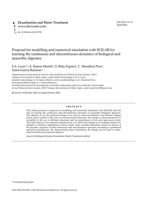 pdf proposal for modelling and numerical simulation with scilab for