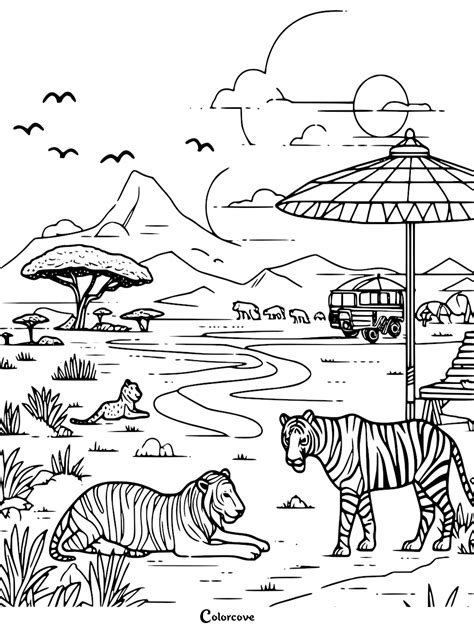 Download Free Safari Coloring Pages Printable For Creative Fun